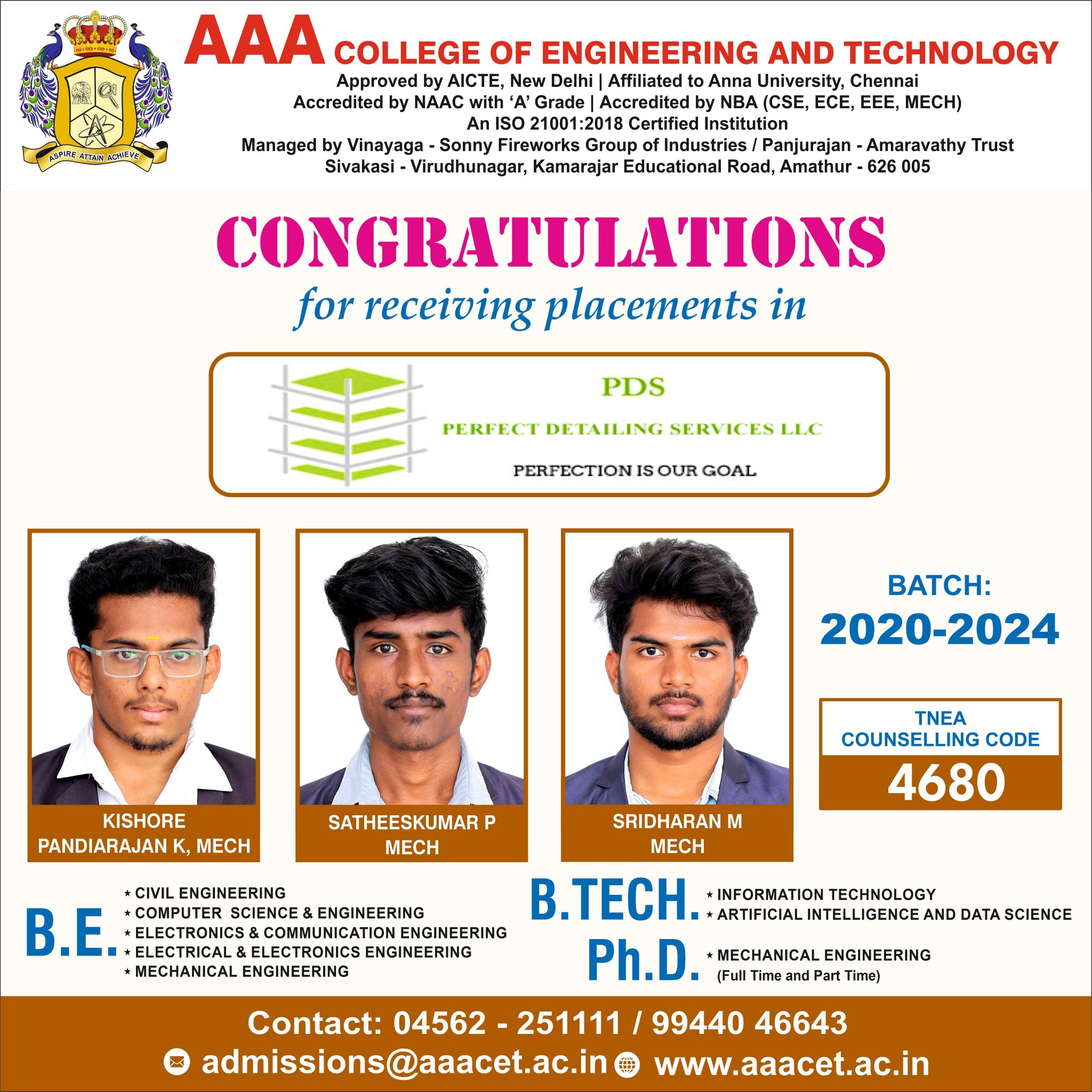 Congratulations for Receiving Placements in Perfect Detailing Services ...
