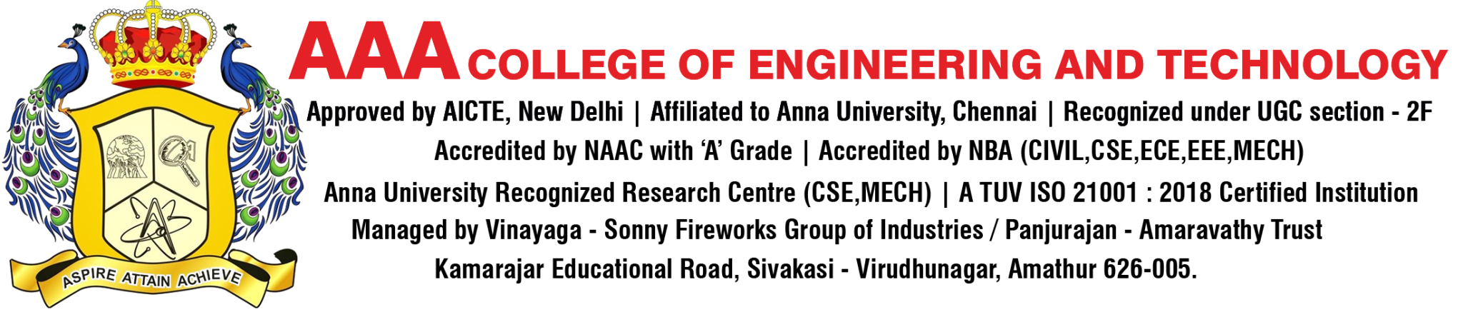 AAA College of Engineering & Technology, Sivakasi – Learn from Top ...