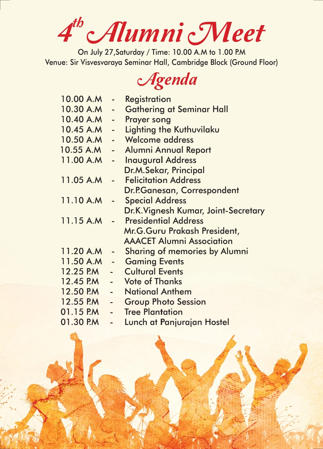 Alumni Meet on 27-07-2024 – AAA College of Engineering & Technology ...