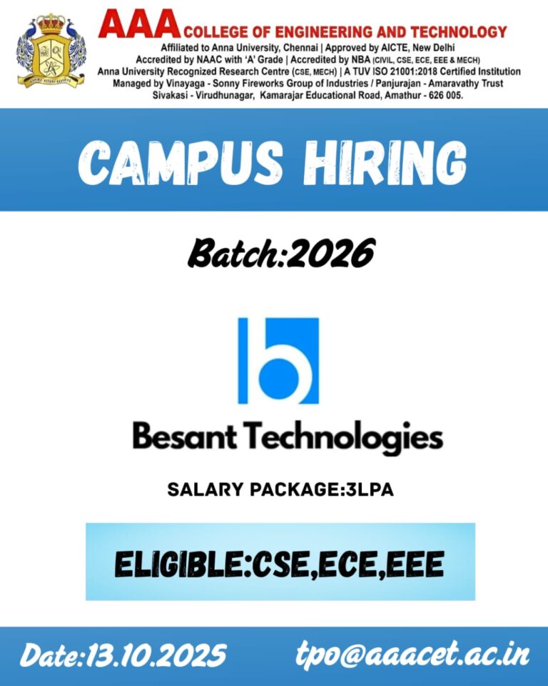 AAA College of Engineering & Technology, Sivakasi – Learn from Top ...