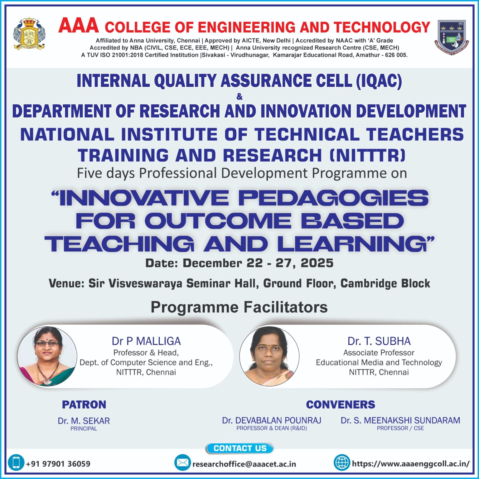 AAA College of Engineering & Technology, Sivakasi – Learn from Top ...