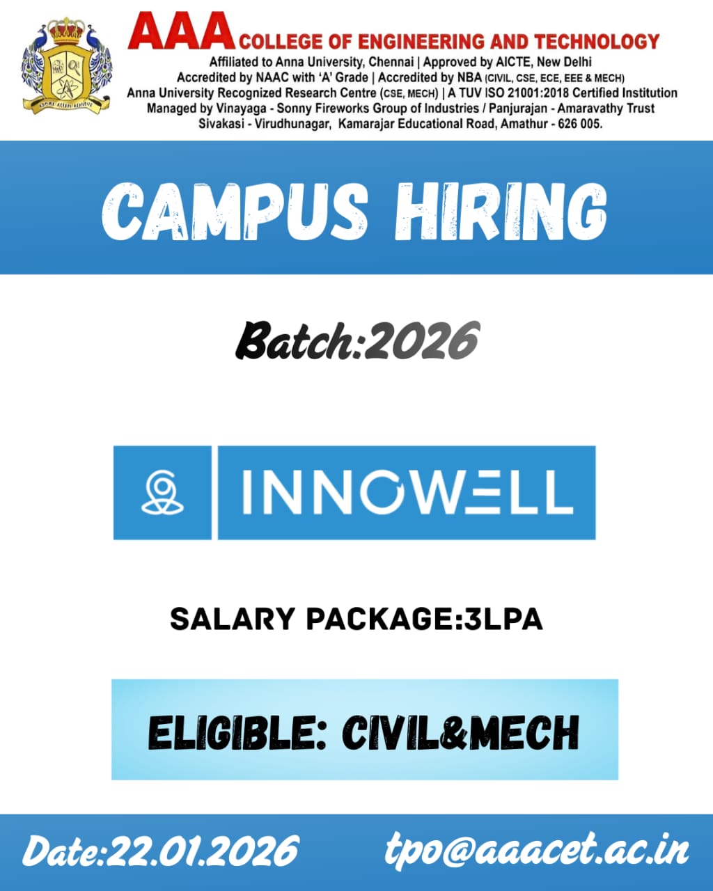 AAA College of Engineering & Technology, Sivakasi – Learn from Top ...