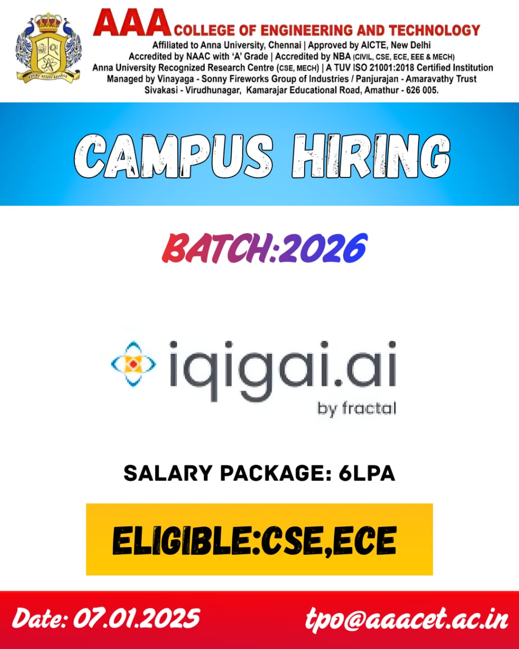 AAA College of Engineering & Technology, Sivakasi – Learn from Top ...