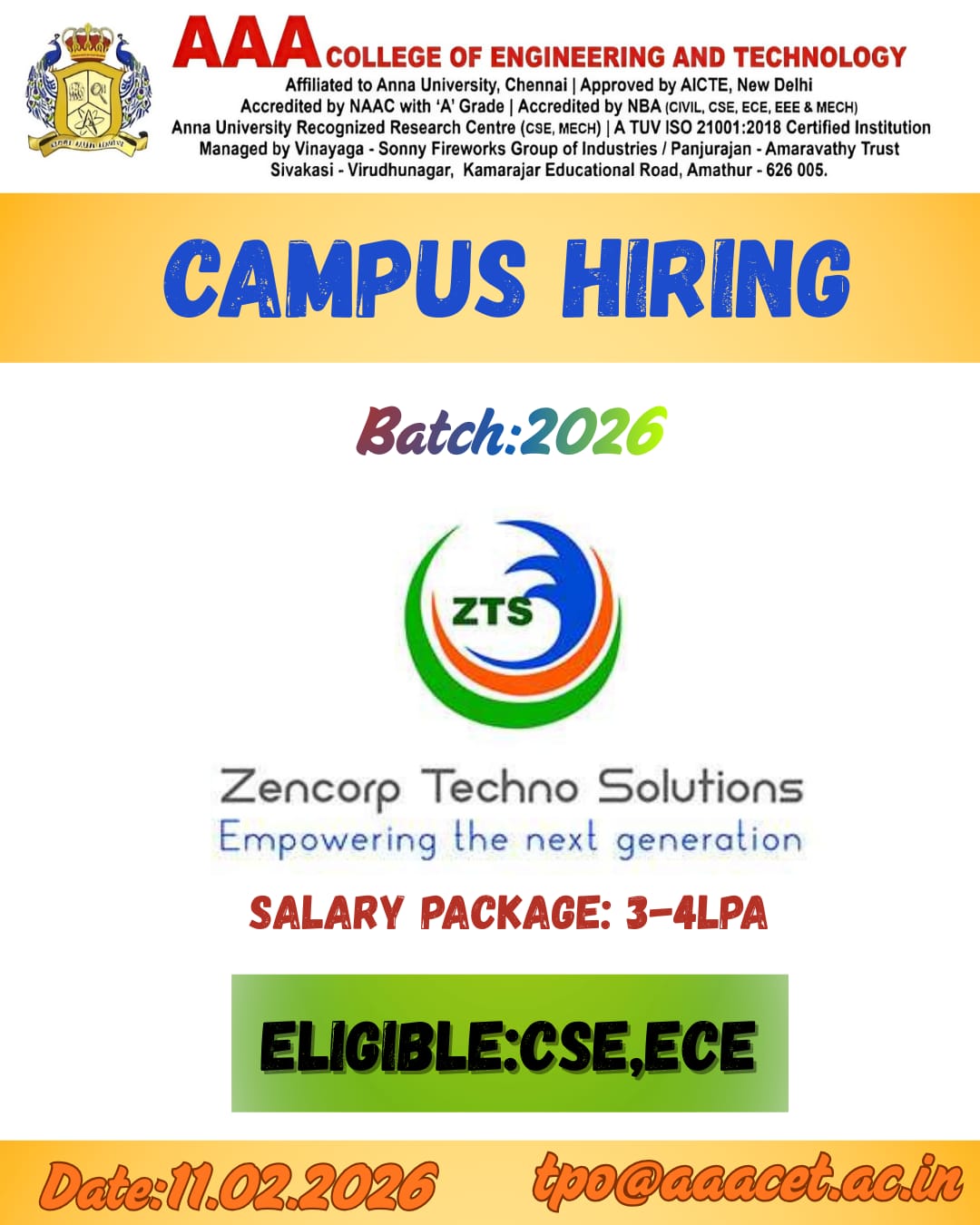 AAA College of Engineering & Technology, Sivakasi – Learn from Top ...