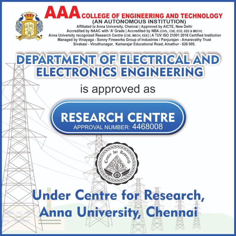 AAA College of Engineering & Technology, Sivakasi – Learn from Top ...