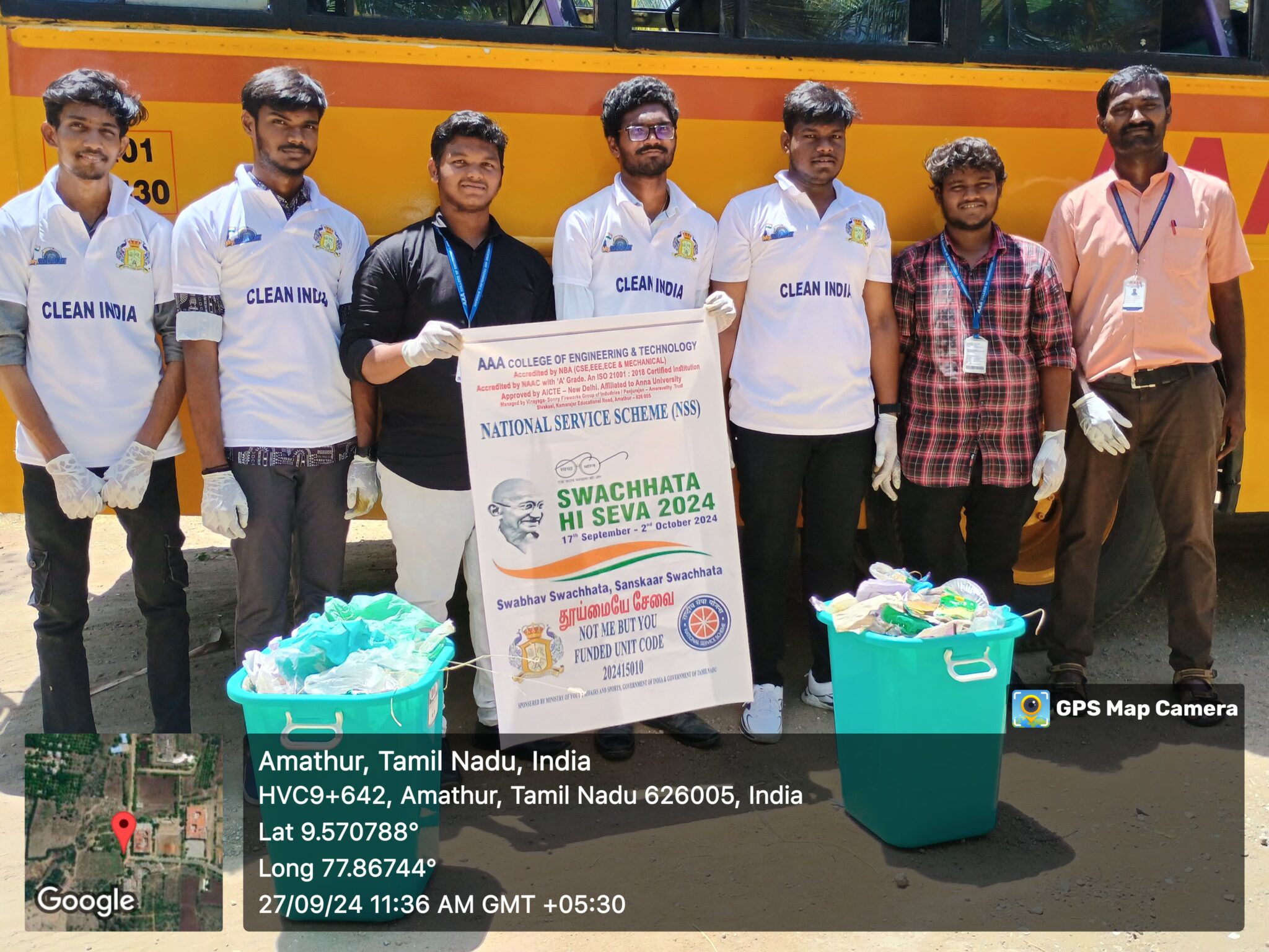 Clean India – Campus Cleaning on 27-09-2024 – AAA College of ...